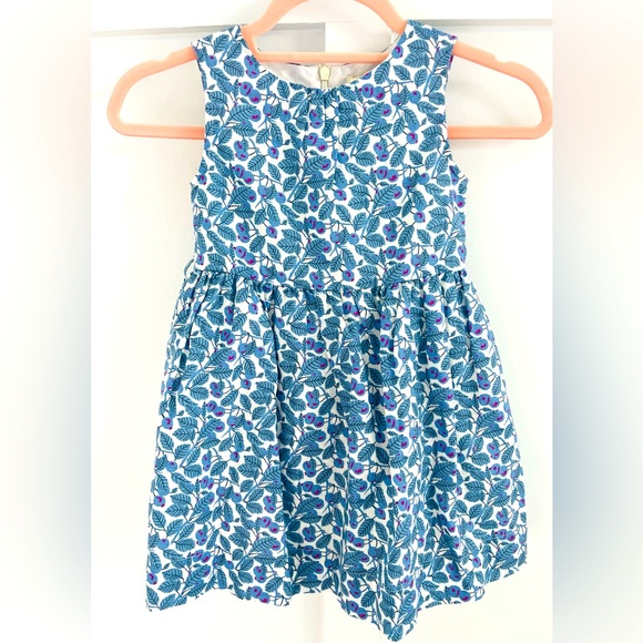 Mini Boden | Dresses | Nwt Mini Boden Girl 34y Beautiful Blueberry Floral Linen Belted Dress ...